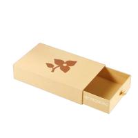 China Natural Color Drawer Packaging Box Custom High-End Style With Flower for sale