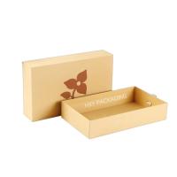 China Natural Color Drawer Packaging Box Custom High-End Style With Flower for sale