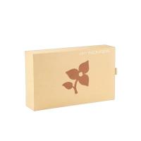 China Natural Color Drawer Packaging Box Custom High-End Style With Flower for sale