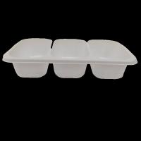 China Manufacturer Customized Inflight Rectangle Three Compartments Disposable Food Tray for sale