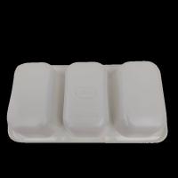 China Manufacturer Customized Inflight Rectangle Three Compartments Disposable Food Tray for sale
