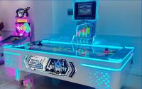 China OEM Two Players Kids Air Hockey Arcade Machine 210x172x120cm with Ticket Reward System for Amusement Parks for sale