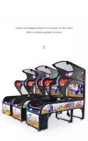 China Dreamland Coin-Operated Basketball Arcade Machine 260x110x260cm with LED Lighting and Ticket Reward System for sale