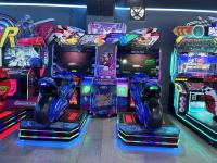 China Dreamland Double Motorcycle Racing Arcade Machine with 42 Inch HD Screen and 266×230×270 CM Dimensions for sale