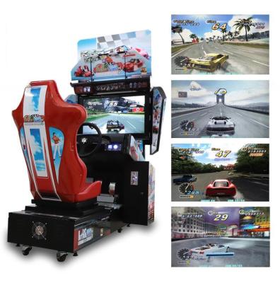 China Single Person Coin Operated Car Racing Game Machine 32inch HD LCD Screen for sale