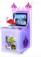 China Coin Operated Pat Button Video Game Machine for Children - 58×63×117cm Dimensions, 100W Power Consumption for sale