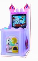 China Coin Operated Pat Button Video Game Machine for Children - 58×63×117cm Dimensions, 100W Power Consumption for sale