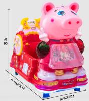 China Peppa Pig 3D Kiddie Ride Swing Machine 100×75×70cm 100W Coin Operated for Game Centers for sale
