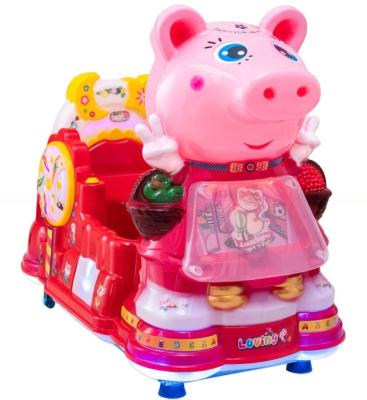 China Peppa Pig 3D Kiddie Ride Swing Machine 100×75×70cm 100W Coin Operated for Game Centers for sale