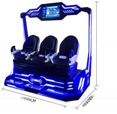 China 3-Seat VR Cinema Game Simulator with Motion Seats - 245x130x245cm Dimensions and 500kg Capacity for sale