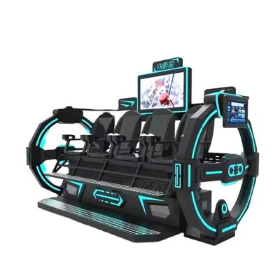 China 9D VR Roller Coaster Cinema 4 Seats 3.5x1.8x2.5m 220V Electric Dynamic Platform for sale