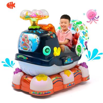 China Coin Operated Kiddie Ride Baby QQ Whale with Music 116x71x98cm 100W for Entertainment Halls for sale
