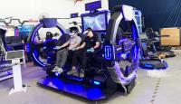 China 9D VR Roller Coaster Cinema 4 Seats 3.5x1.8x2.5m 220V Electric Dynamic Platform for sale