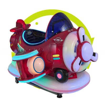 China Dreamland Coin Operated Kiddie Ride Happy Plane Electric Kids Airplane for Indoor Game Zone 104x106x90cm for sale