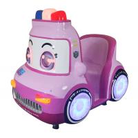 China Commercial Coin Operated Rocking Car Kiddie Ride 110x110x80cm Police Car Fiberglass for Children Playground for sale