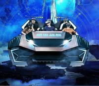 China 9D VR Cinema Simulator 6 Seats Motion VR Amusement Park Equipment 335x225x220cm for sale