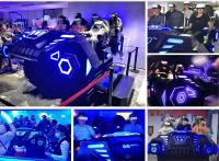 China 9D VR Cinema Simulator 6 Seats Motion VR Amusement Park Equipment 335x225x220cm for sale