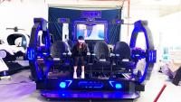 China Dreamland 9D VR Roller Coaster Cinema Machine 4 Players 3.5m x 1.8m x 2.5m with Special Effects for sale