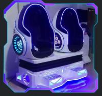 China 9D VR Egg Chair Double Players 43 Inch Screen Roller Coaster Simulator 3 DOF Motion Platform for sale