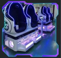 China 9D VR Egg Chair Double Players 43 Inch Screen Roller Coaster Simulator 3 DOF Motion Platform for sale