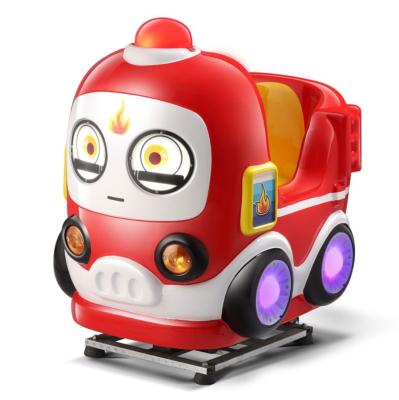 China Coin Operated Fire Truck Kiddie Ride 91x70x92cm Fiberglass Amusement Park Kids Ride for Sale for sale