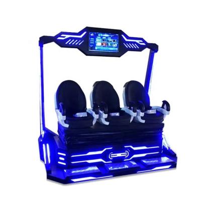 China 9D VR Simulator 3 Person Motion Seat Entertainment Equipment 380kg CE Certified for sale