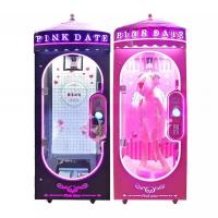 China Dreamland Pink Date Coin Operated Crane Machine 80x74x220cm CE Certified Prize Game for sale