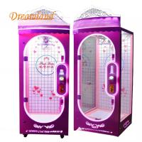 China Dreamland Pink Date Coin Operated Crane Machine 80x74x220cm CE Certified Prize Game for sale