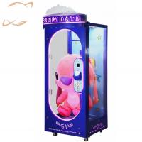 China Coin Operated Scissor Cut Prize Crane Game Machine 80x74x220cm Pink for sale