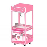 China Pink Coin Operated Claw Machine 90x80x200 cm for Indoor Game Mall CE Certified for sale