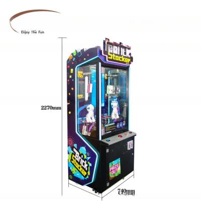 China Customized Coin Operated Brick Stacker Arcade Machine 75x74x226cm CE Certified for sale
