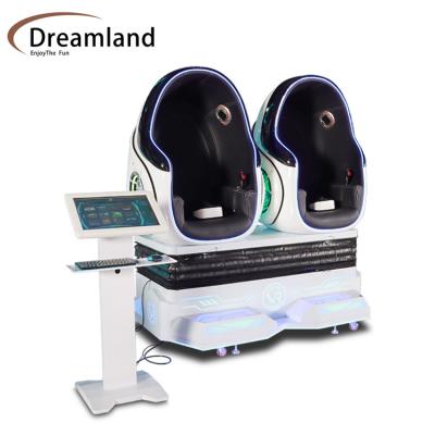 China 9D VR Egg Chair 2 Seats 1080x1200 Per Eye Immersive Cinema with English Chinese Language Support for sale