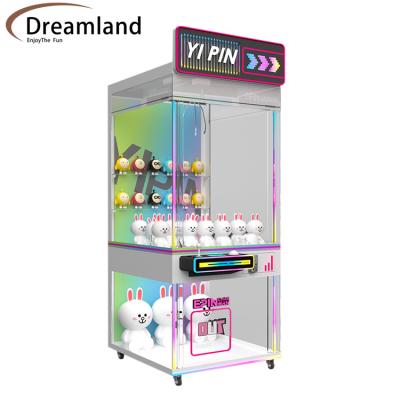 China Coin Operated 9inch Claw Machine Transparent Glass Display Arcade Prize Game 110V 220V for sale