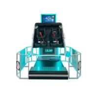 China Customize 9D VR Roller Coaster Simulator VR 360 Game Machine With VR Movement Platform GTX1050Ti 4GB Ram Customizable Plug Type for sale