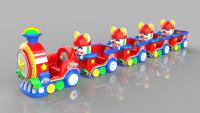 China Coin Operated Kiddie Ride Electric Train 100W Indoor Children Amusement Park Game Machine CE Certified for sale
