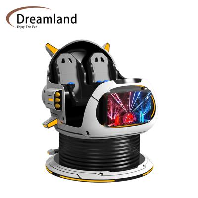 China Custom Plug Type 9D VR 360 Game Machine Dual Seat 220V Virtual Reality Shooting Simulator for sale