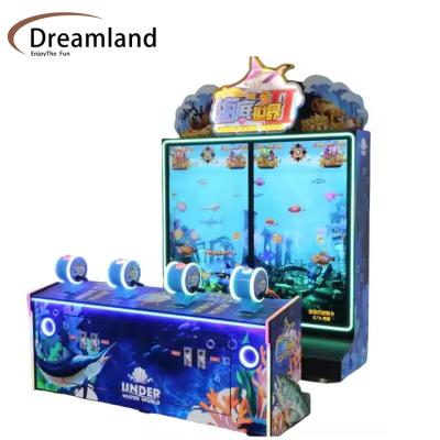 China Underwater World Fishing Game Machine 4 Player 65 Inch Screen Ticket Redemption Arcade for sale