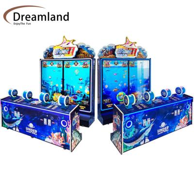 China Coin Operated 65 Inch LCD Fishing Redemption Game Machine 4 Player Go Fish Lottery Arcade for sale