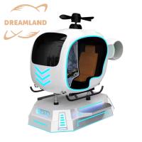 China 9D VR Helicopter Simulator 280x125x220cm Indoor Amusement Ride Coin Operated for sale