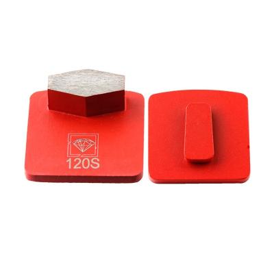 China Single Coffin Redi-Lock Diamond Concrete Grinding Discs for Husqvarna for sale