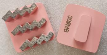 China Triple ZIGZAG Segments  Redi Lock Diamond Grinding Shoes for Husqvarna for sale