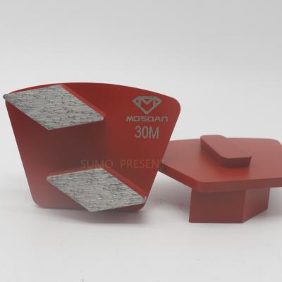 China Double Rhombus Trapezoid Segments  Redi Lock Diamond Grinding Shoes for Husqvarna for sale