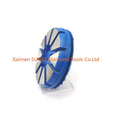 China 3 inch 10 double arc Segments Velcro Backed concrete grinding disc for Stonekor concrete grinder for sale