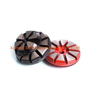 China 4 inch 10 Straight edge Segments Velcro Backed concrete grinding disc for Stonekor concrete grinder for sale