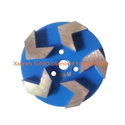 China 3 inch Arrow Segment Velcro Backed concrete grinding disc for Stonekor concrete grinder for sale