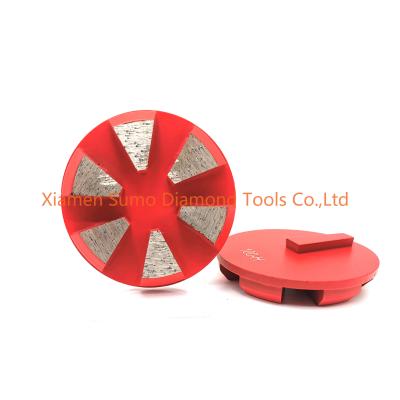 China 6 Segments  Concrete Grinding Tools Scanmaskin Grinder Diamond Grinding Disk for sale