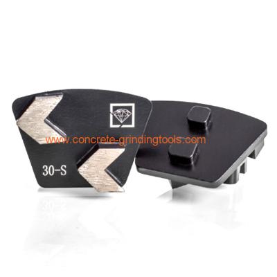 China Arrow seg Two Pin locking concrete grinding segments for sti grinder for sale