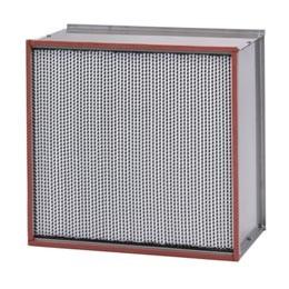 China Glassfiber Media High Temperature HEPA Filter With SUS Frame Aluminum Separators for sale