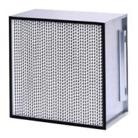 China Cleanroom End Filtration HEPA H13 / 14 Industrial Air Filter With Glass Fibre Separator for sale
