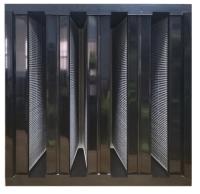 China Pleated Charcoal Cloth V Cell Filter , V W Type HEPA V Bank Air Filter for sale